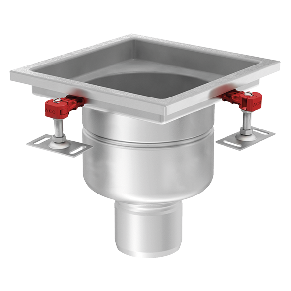 Fixed height with vertical outlet - Square top