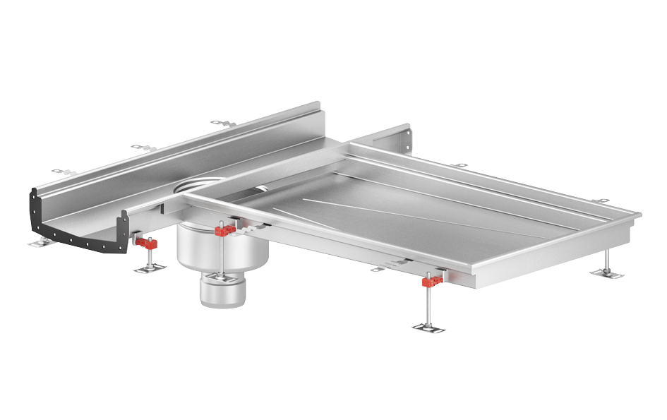 Discharge channel with ACO gully 218 - fixed height