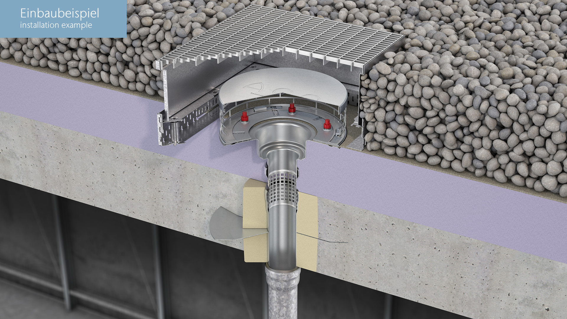 Wall and ceiling penetration for waterproof concrete roofs