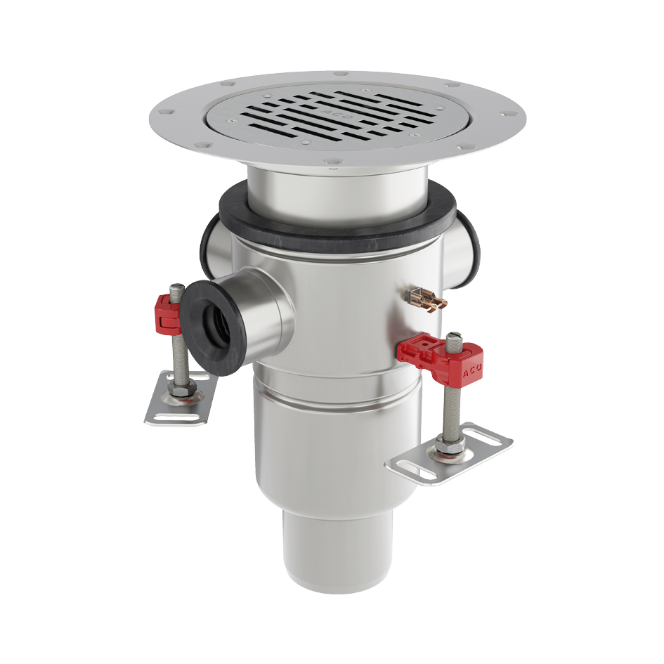 ACO EG150 set with vertical outlet and side inlets